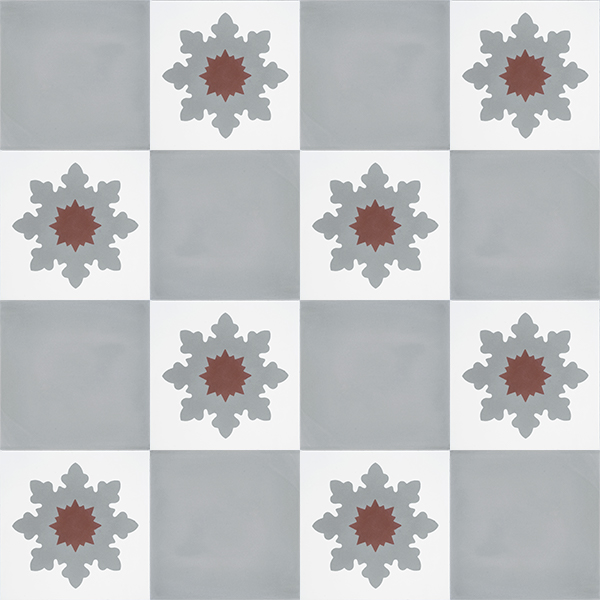 Silver Encaustic Tile - Rever Tiles | Vibrant, Beautiful & Timeless