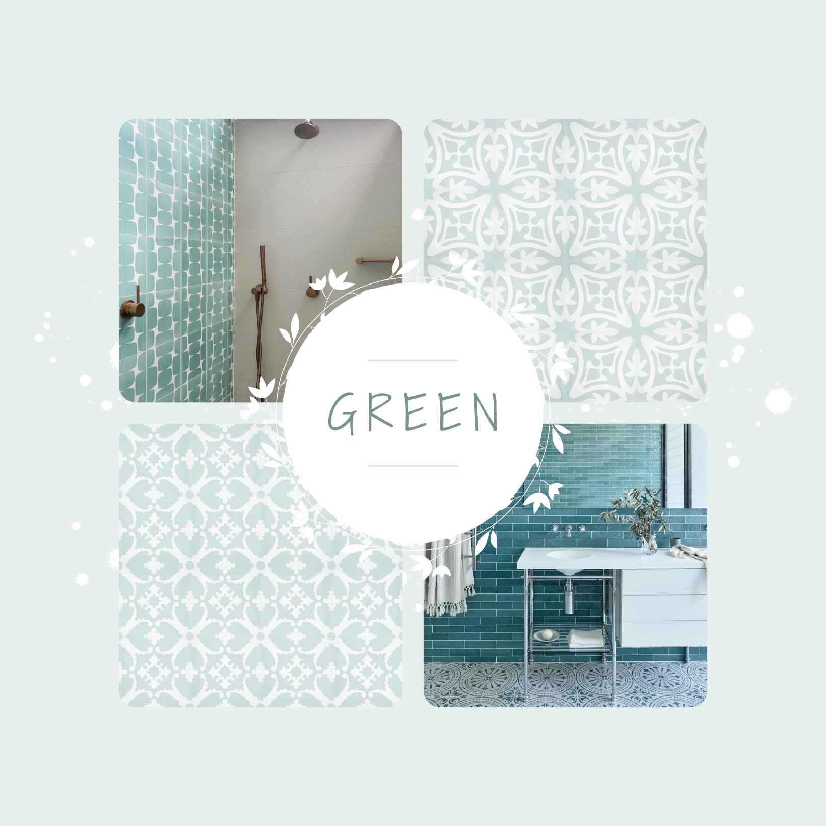 Shades of Green - Rever Tiles | Beautiful & Timeless Encaustic Tiles