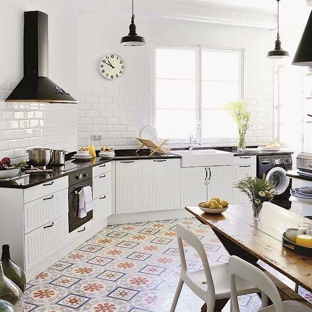 Encaustic Cement Tiles in the Kitchen - Rever Tiles | Beautiful & Timeless